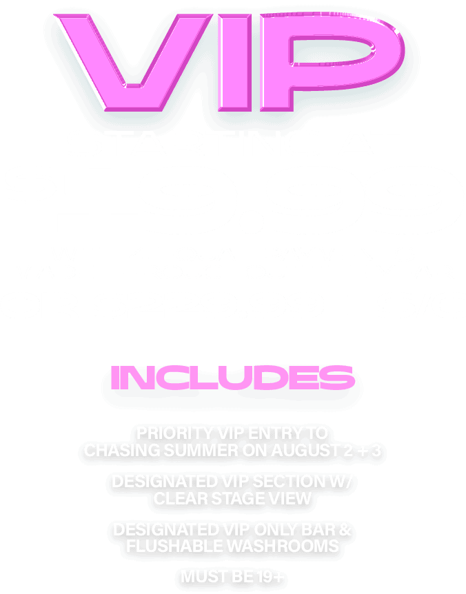 Chasing Summer Festival | August 2&3, 2025 - Calgary, AB